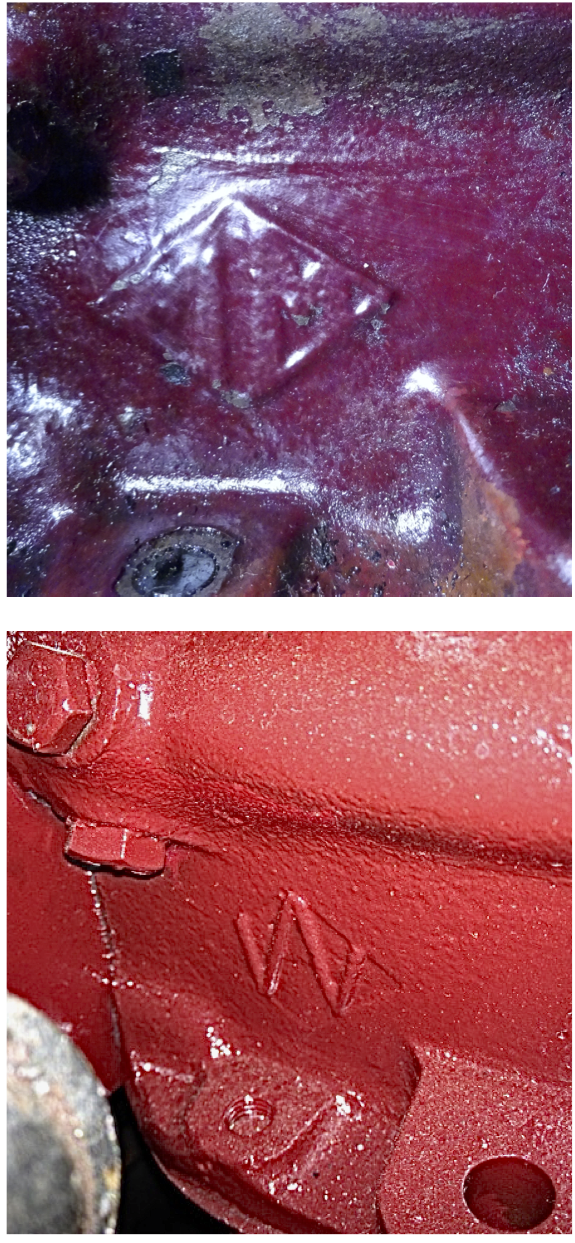 Form for sending foundry casting marks - T Register