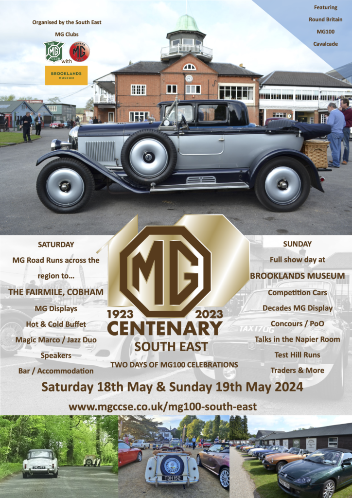 MGCC Events Calendar - MG Car Club