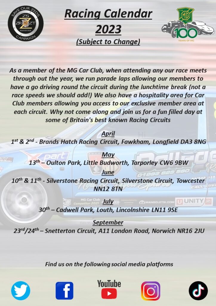 Events Calendar 2023 - ZR/ZS/ZT Register